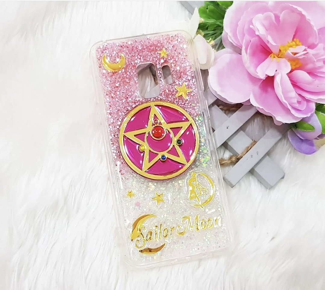 Pink-iridescent Glitter Glitterphone Case With a Star Compact for ...