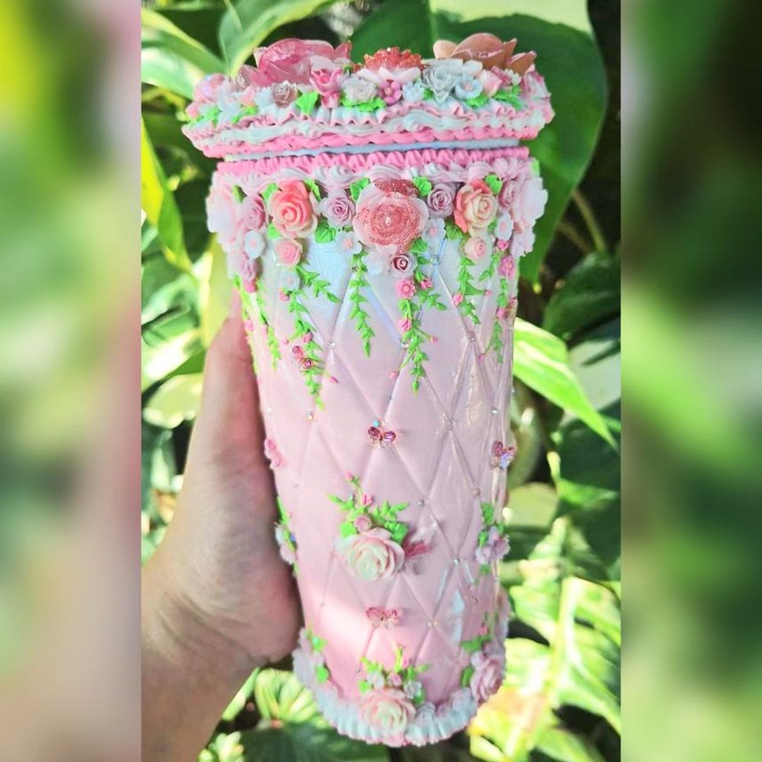 Pink Rococo Decoden Tumbler Cup 26 Oz. - Etsy