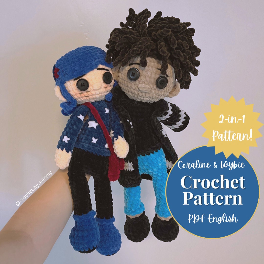2-in-1 Crochet Pattern Coraline & Wybie - Etsy