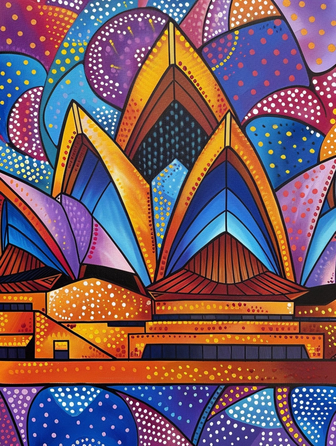 Vibrant Sydney Opera House Abstract Art Digital Print - Etsy