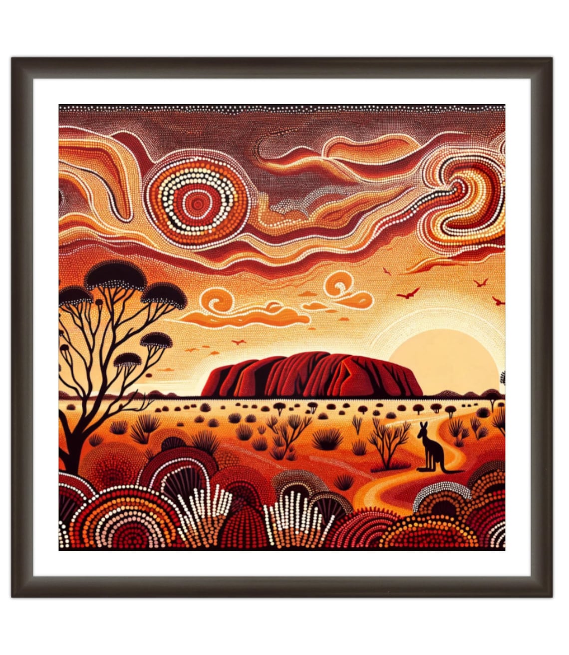 Uluru Sunset - Aboriginal Dot Art Painting - Etsy