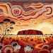 Uluru Sunset - Aboriginal Dot Art Painting - Etsy