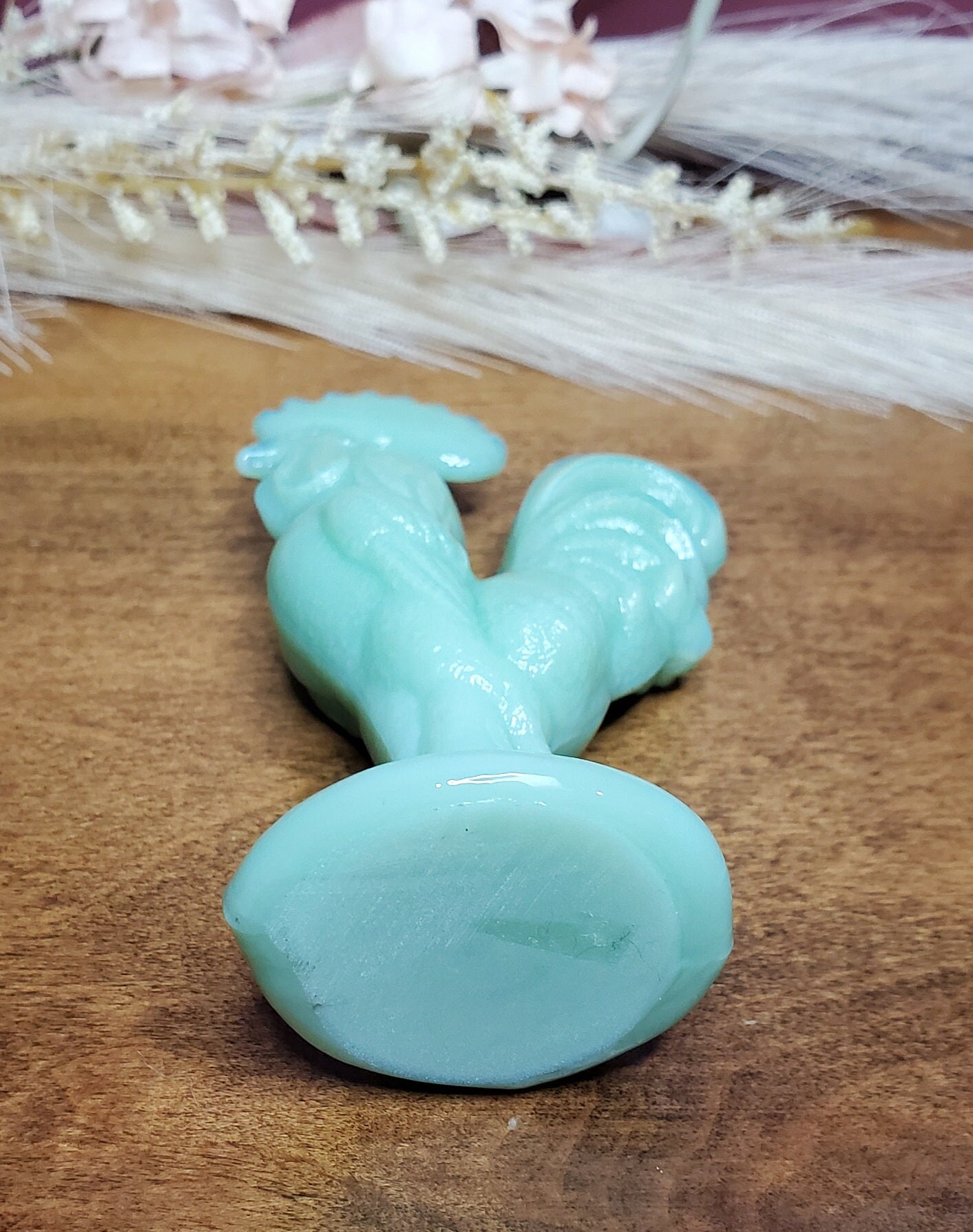 Vintage Jadeite Rooster Figurine - Etsy