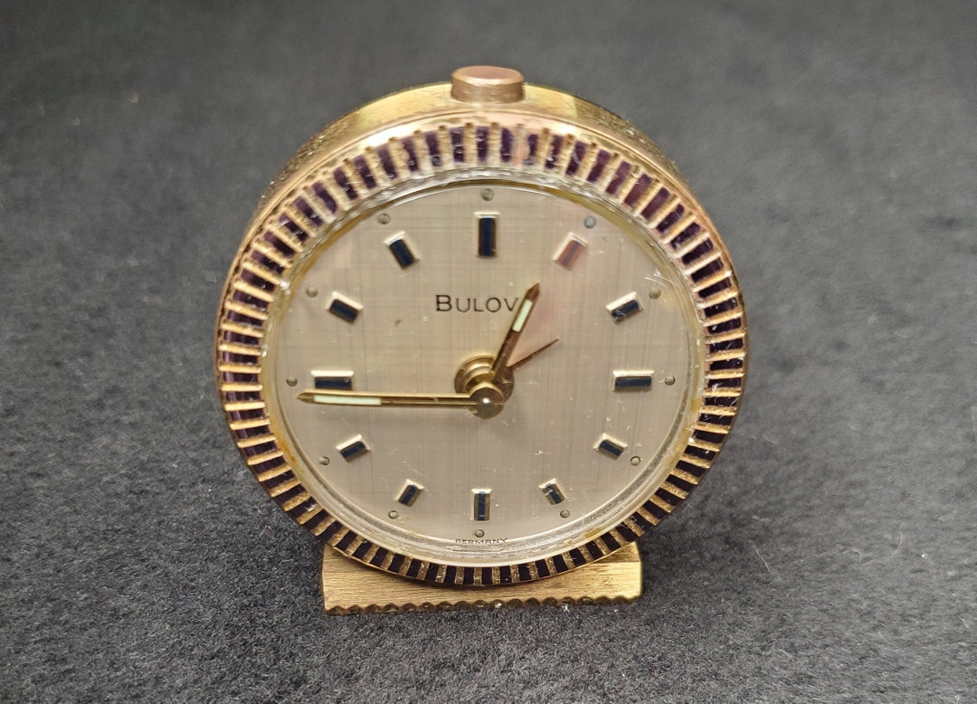 Vintage Bulova Travel Alarm Clock - Etsy