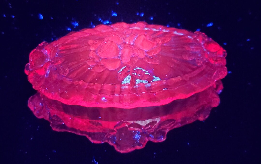 Vintage Fenton Rose Trinket Box Selenium Glass - Etsy