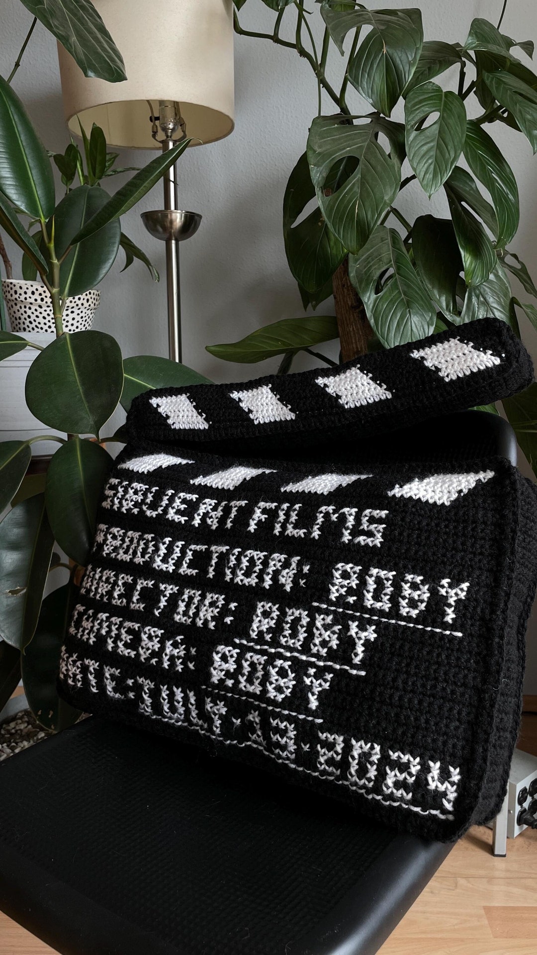 Crochet Film Clapperboard Pattern/patrón De Claqueta De Cine a Crochet ...
