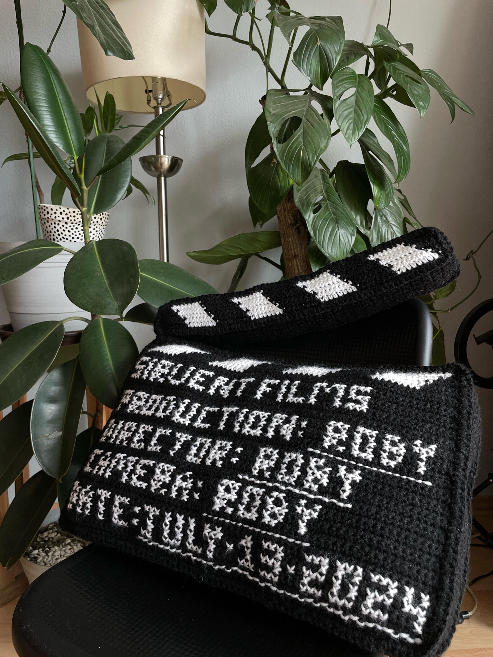 Crochet Film Clapperboard Pattern/patrón De Claqueta De Cine a Crochet ...