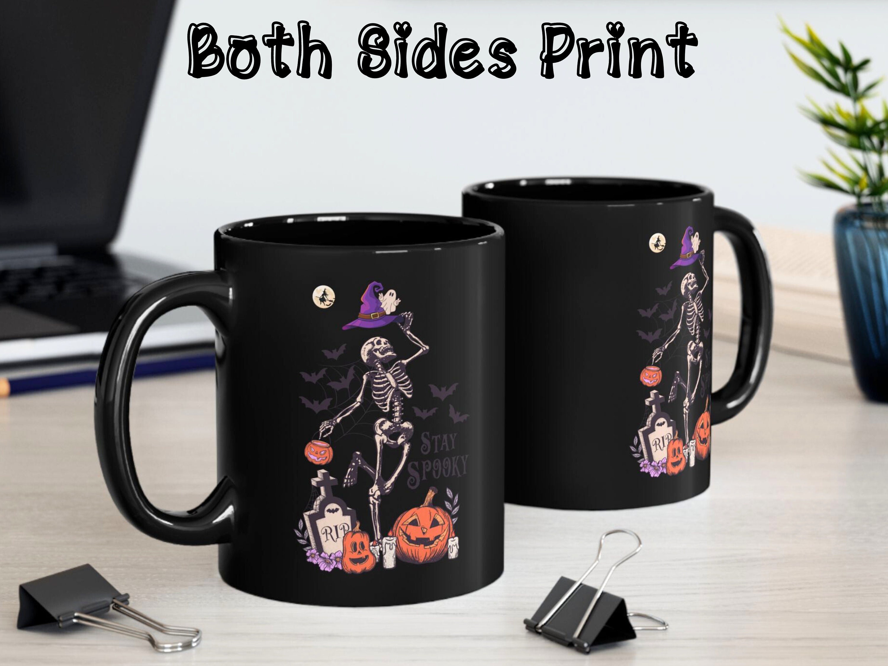 Stay Spooky Halloween Mug, Cute Skeleton Office Mug, Gift for Her ...