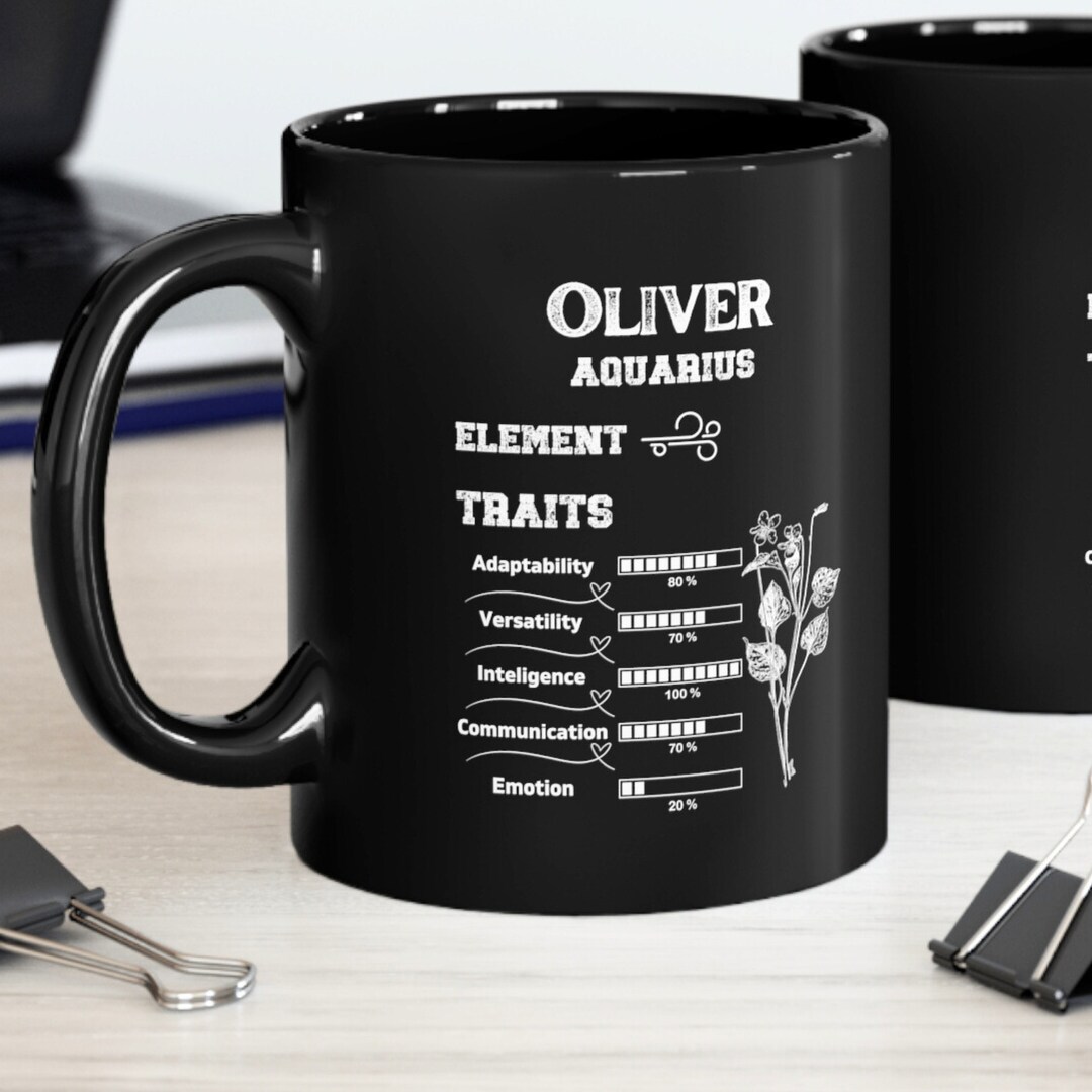 Custom Aquarius Zodiac 11 Oz Mug Birthday Gift, Personalized Aquarius ...