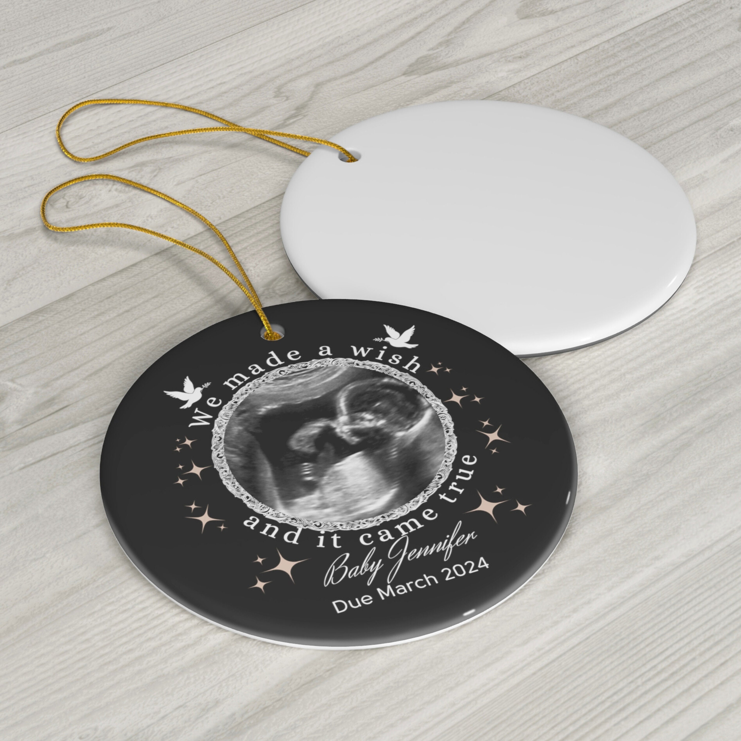 Custom Glass Ultrasound Ornament, Family Christmas Ornament ...