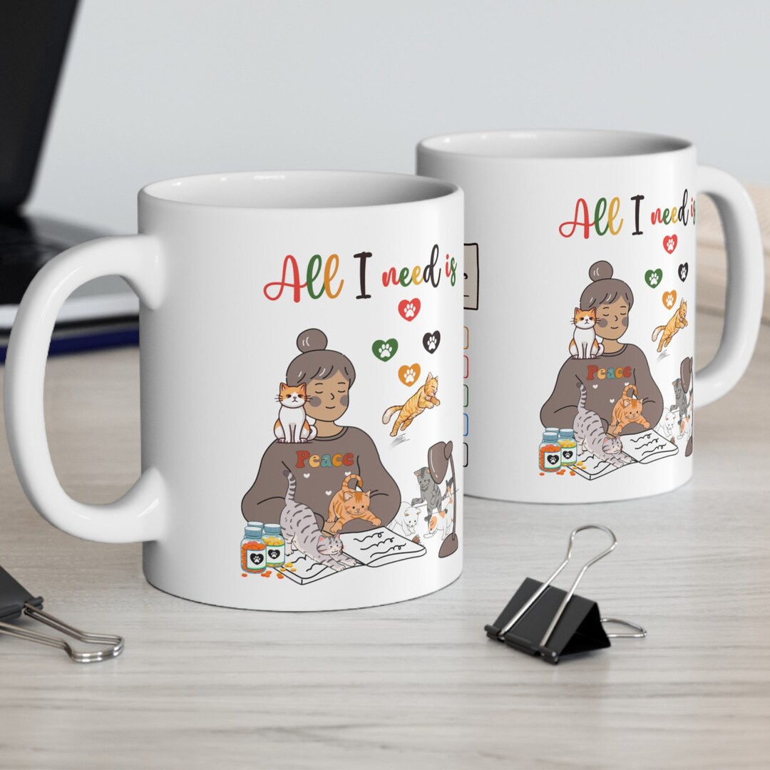 Custom Unique Cat Coffee Mug Gift for Cat Lovers, Perfect Cat Cup ...