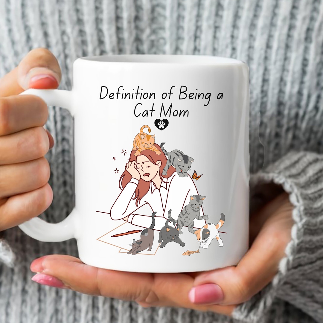 Unique Cat Coffee Mug Gift for Cat Lovers, Perfect Cat Coffee Cup ...