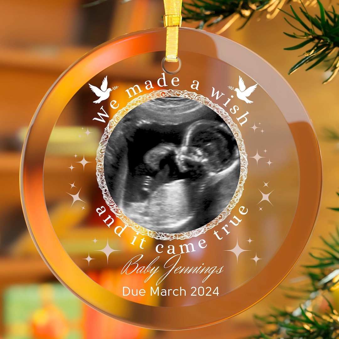 Custom Glass Ultrasound Ornament, Family Christmas Ornament ...