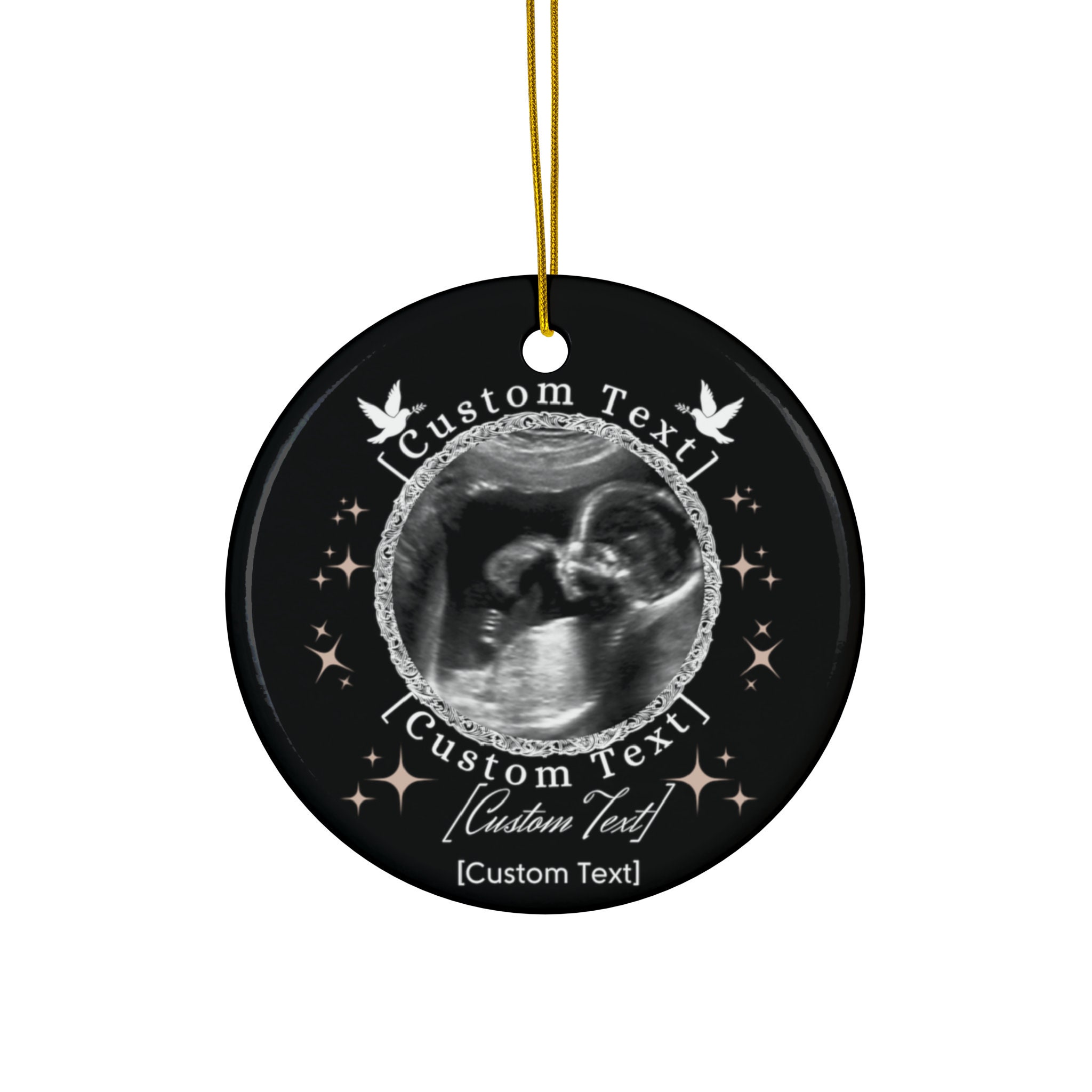 Custom Glass Ultrasound Ornament, Family Christmas Ornament ...