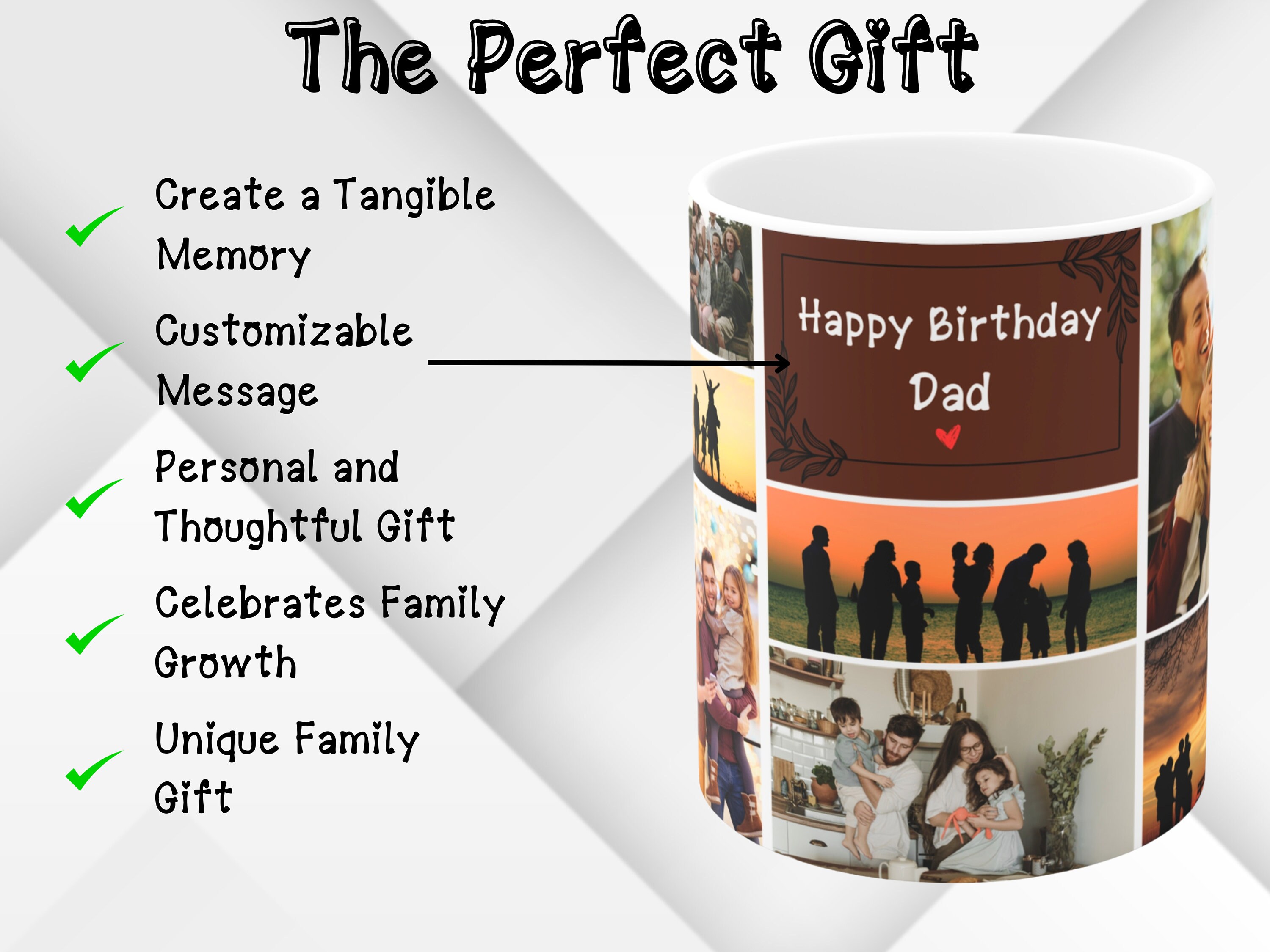 Custom Mug With Family Photos Perfect Gift for Father, Mother, Children ...