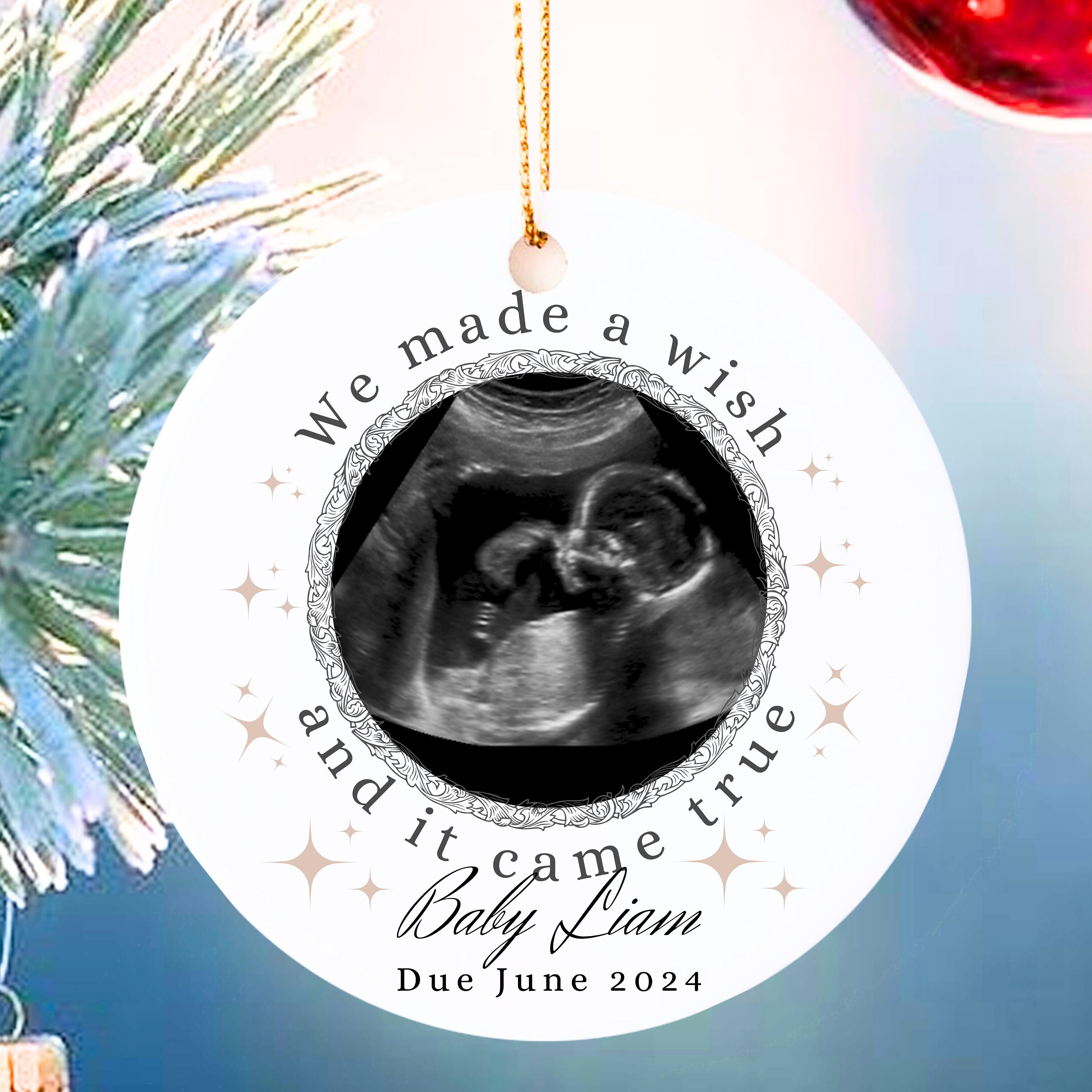 Custom Ultrasound Ornament, Family Christmas Ornament, Personalized ...