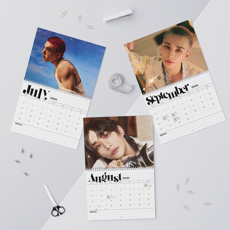 Hyunjin Stray Kids 2026 Wall Calendar - 12 Month Calendar W/ Member ...