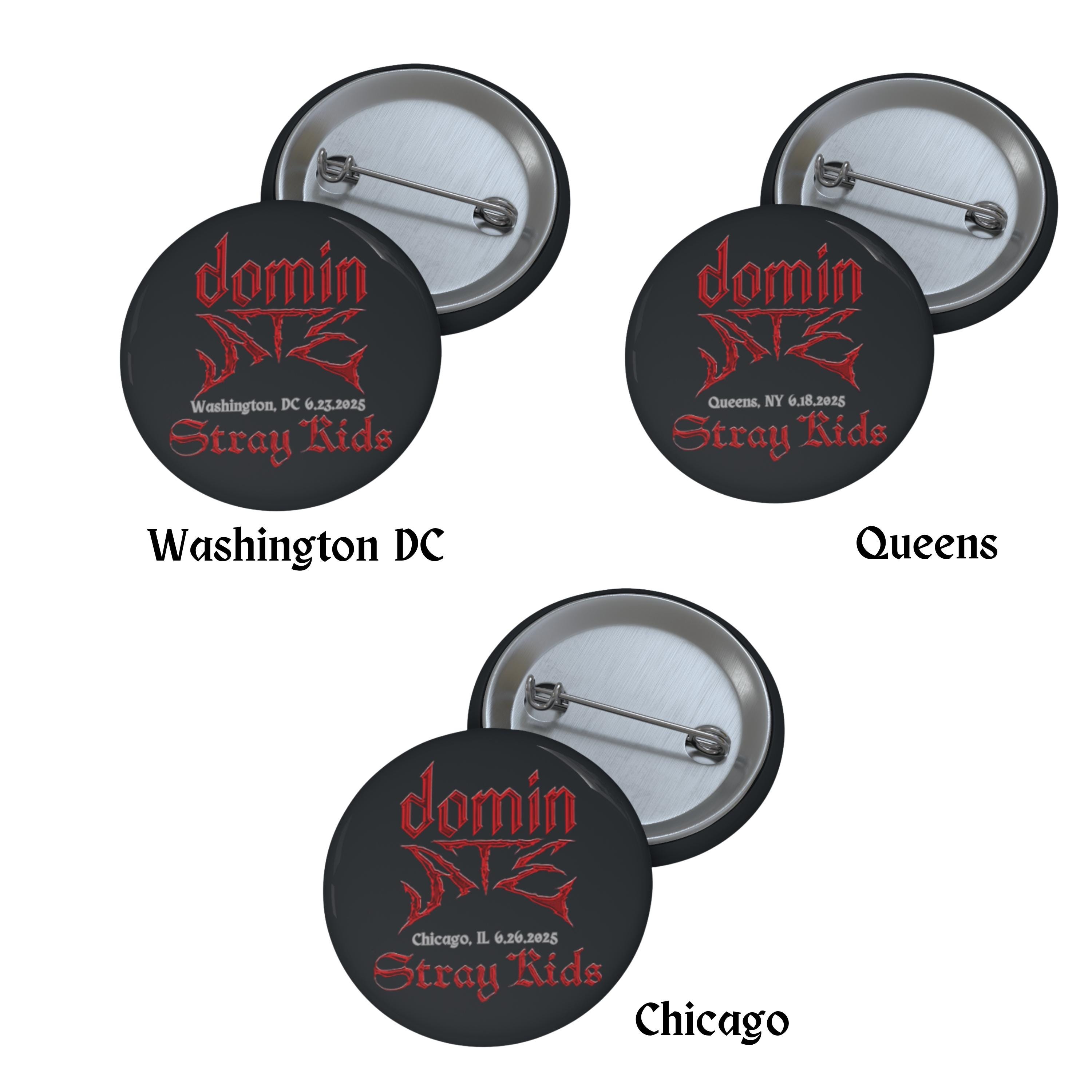 Stray Kids Dominate Tour Pins - Custom Pin Buttons, SKZ Tour Merch ...