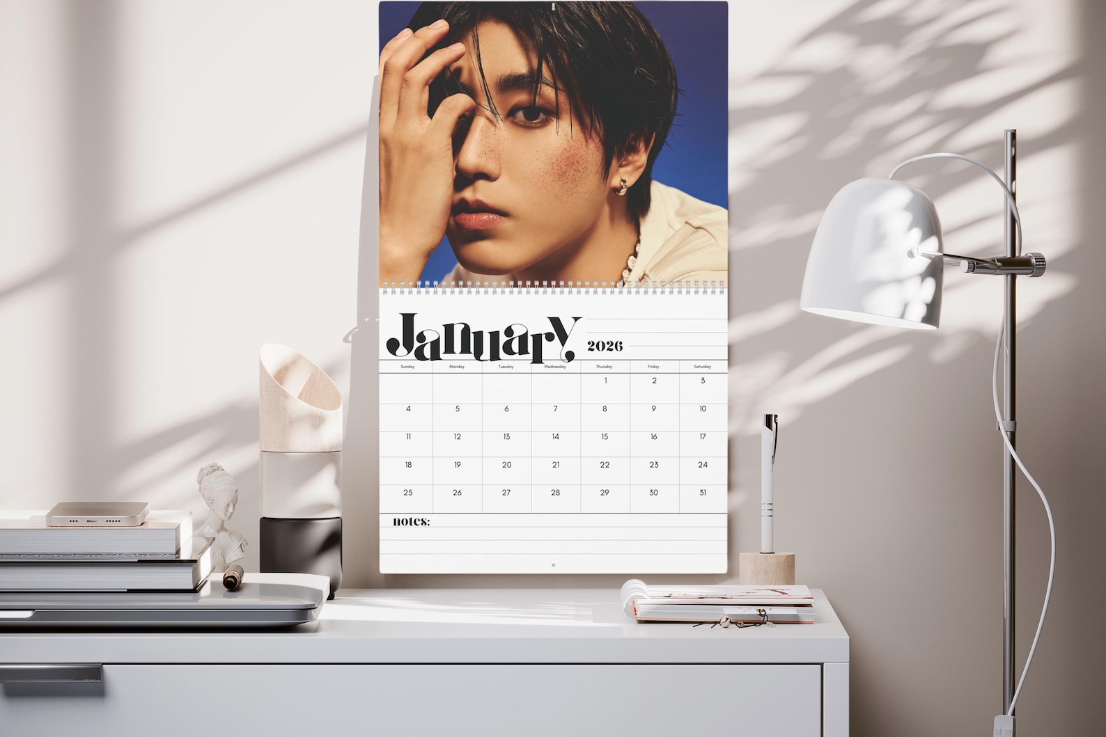 Han Stray Kids 2026 Wall Calendar - 12 Month Calendar W/ Member ...