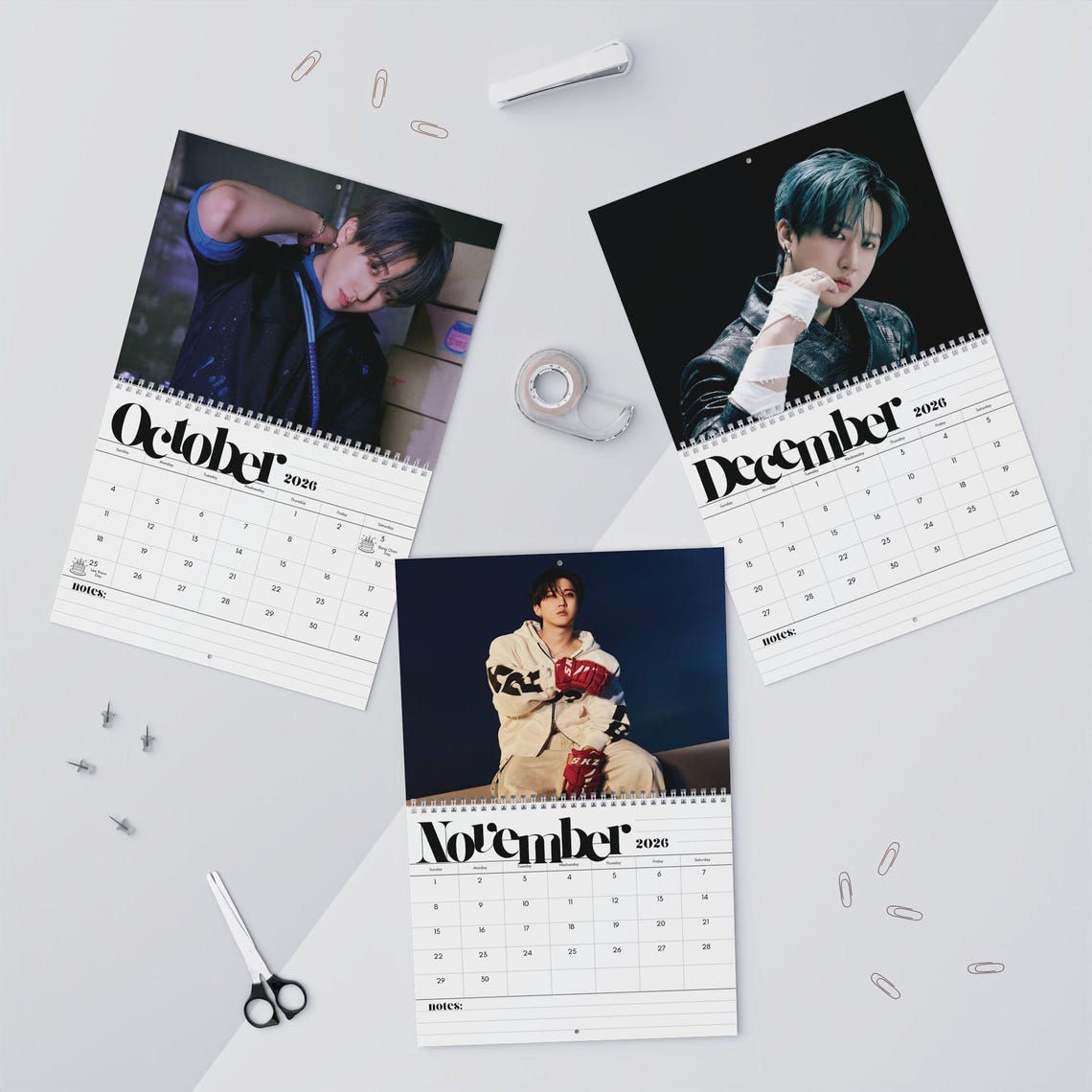 Changbin Stray Kids 2026 Wall Calendar - 12 Month Calendar W/ Member ...