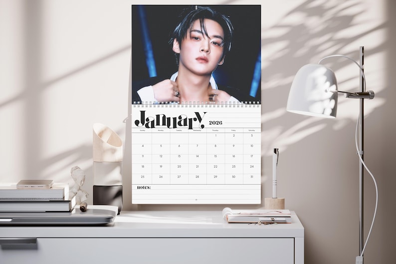 Lee Know Stray Kids 2026 Wall Calendar - 12 Month Calendar W/ Member ...