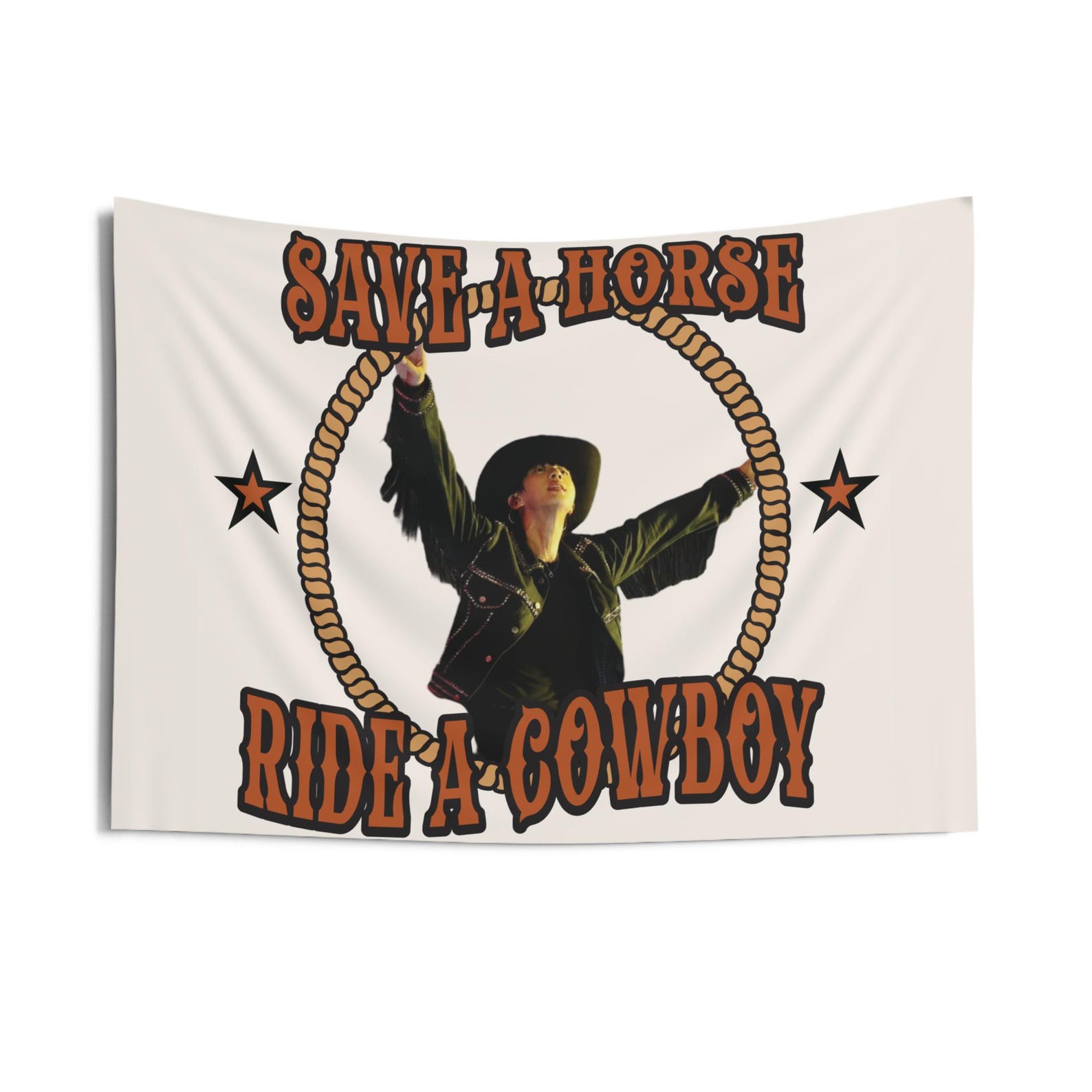 Seokjin Cowboy Flag, Jin Tour Banner, Run Seokjin Merch, K-pop Fan Sign ...