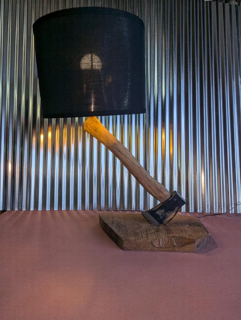 Handcrafted Hatchet Lamp - Etsy