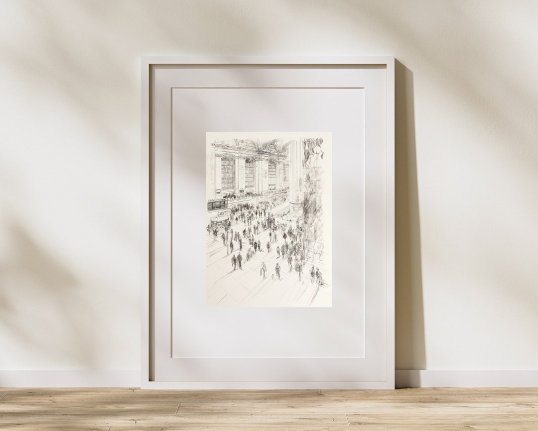 Grand Central Station Bustle: James Tissot's Pencil Drawing, Simple ...