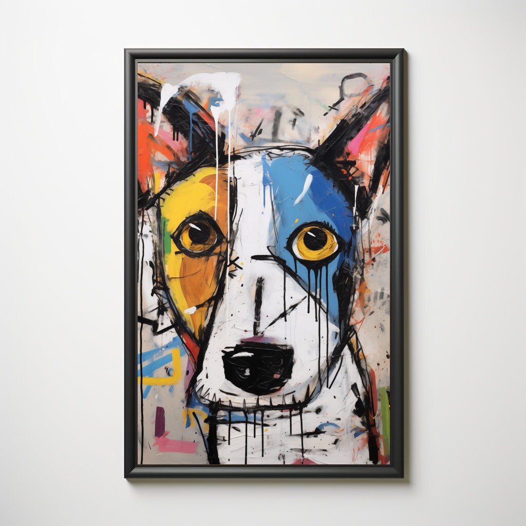 Jean-michel Basquiat Inspired Jack Russell Dog Art Printable - for ...