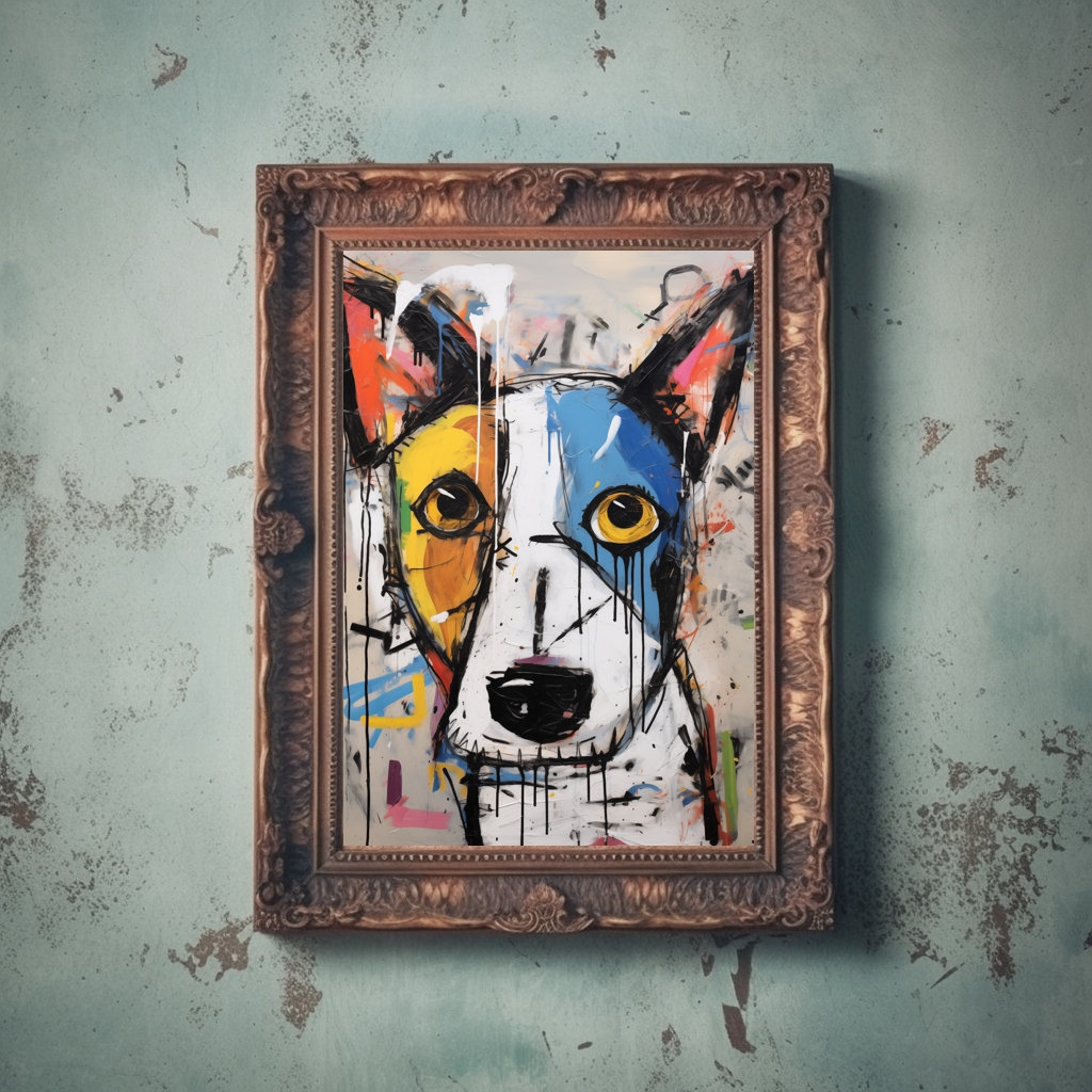 Jean-michel Basquiat Inspired Jack Russell Dog Art Printable - for ...