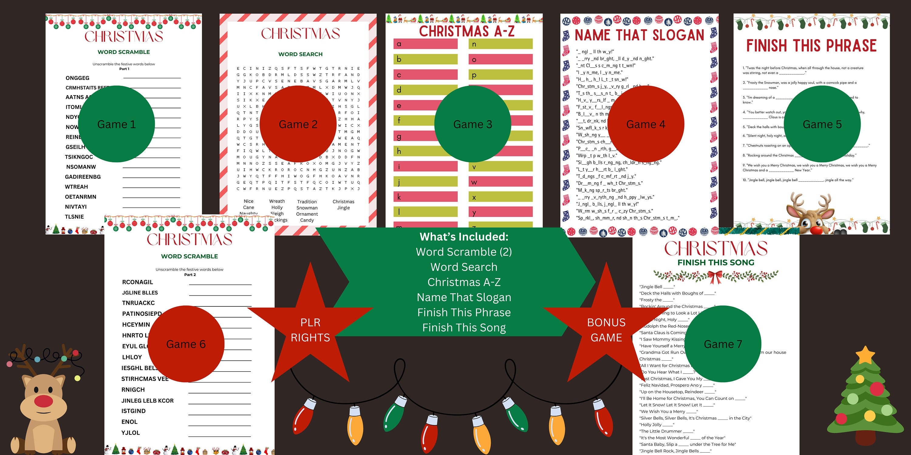 Printable Christmas Game Bundle - Etsy
