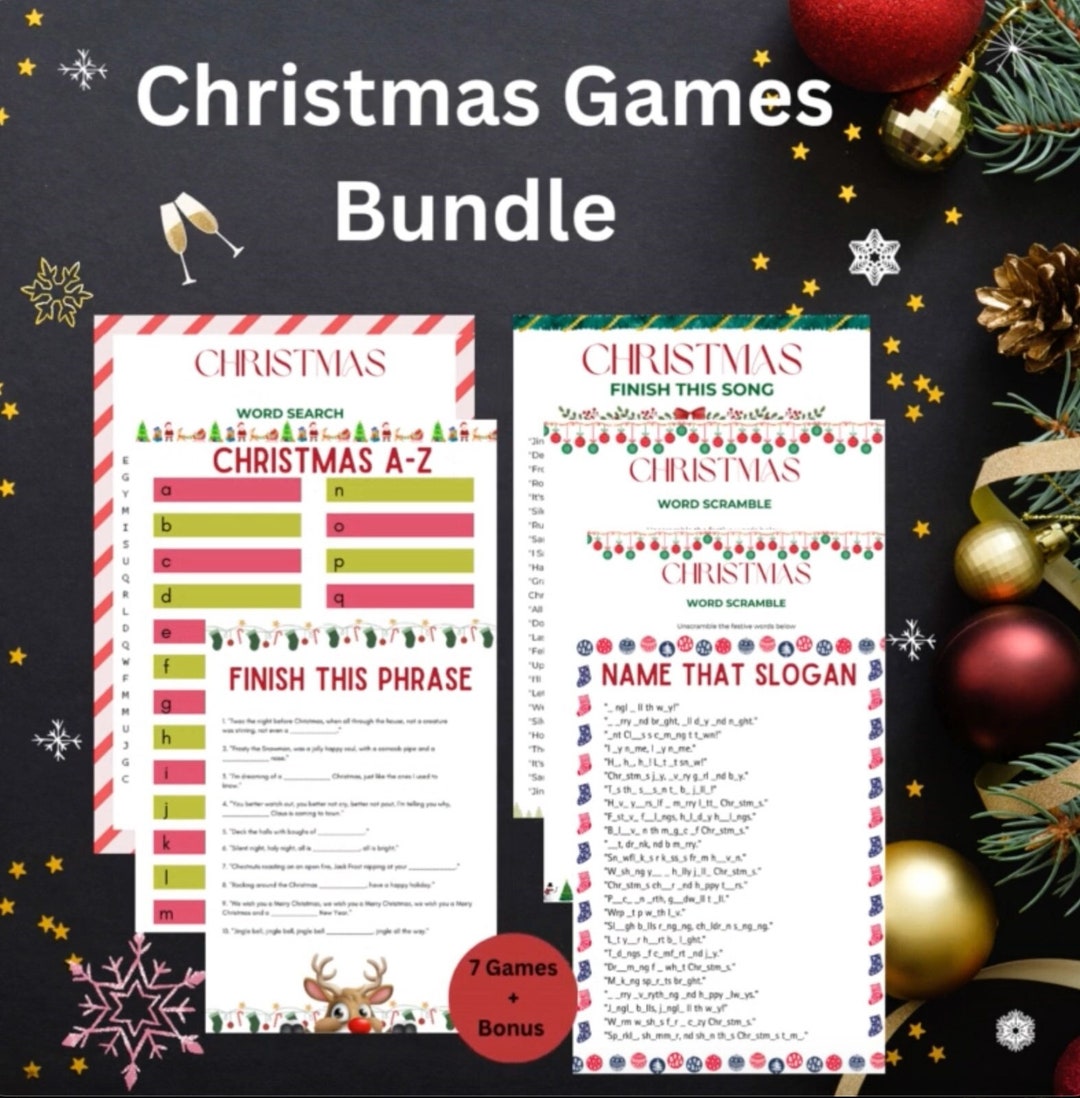 Printable Christmas Game Bundle - Etsy