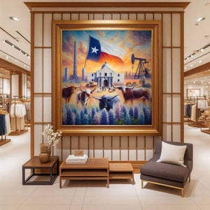 Printable Texas Wall Art Print Collage No. 14-001, Lone Star State Art ...