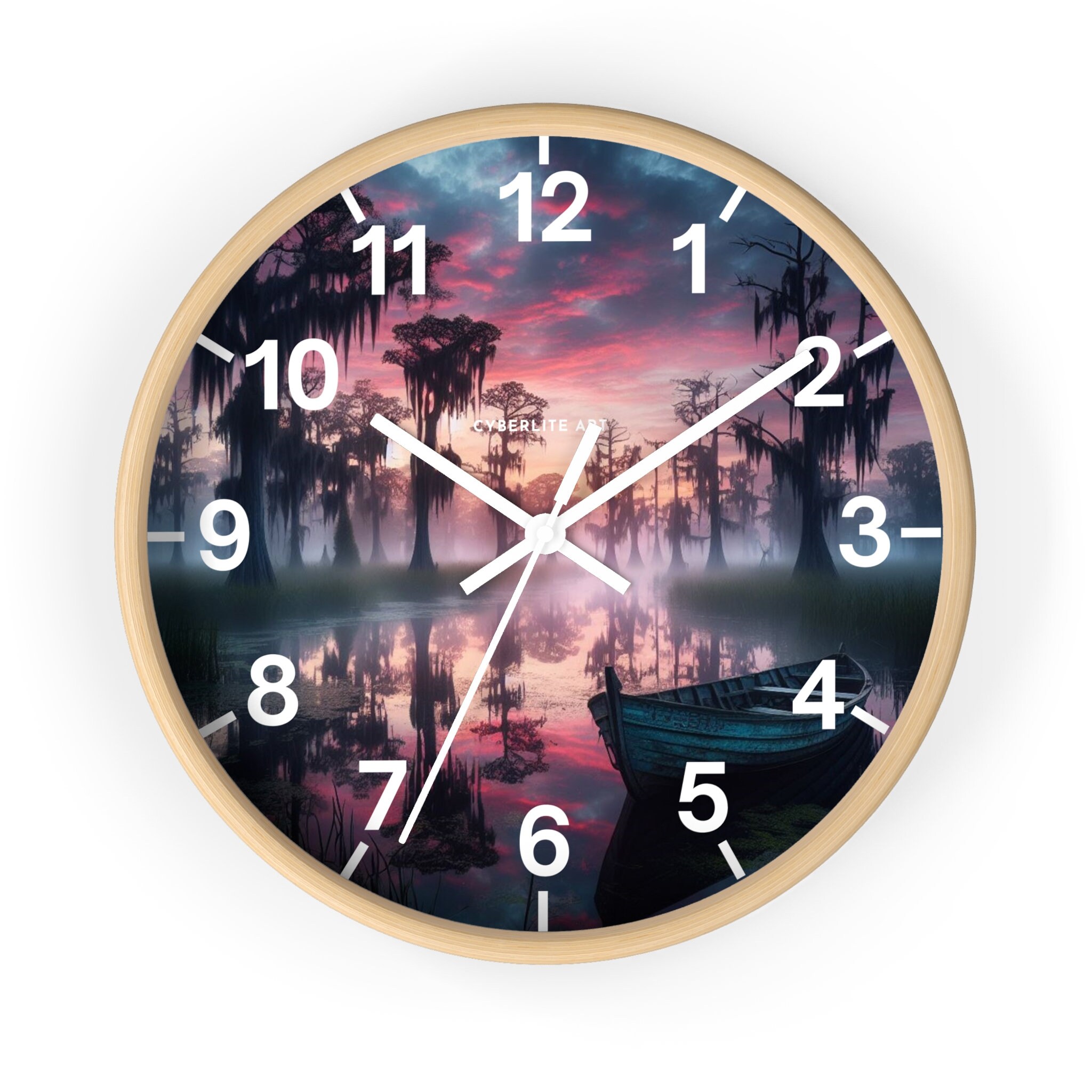 Louisiana Bayou Wall Clock Features Louisiana Art No. 27-101, Louisiana ...