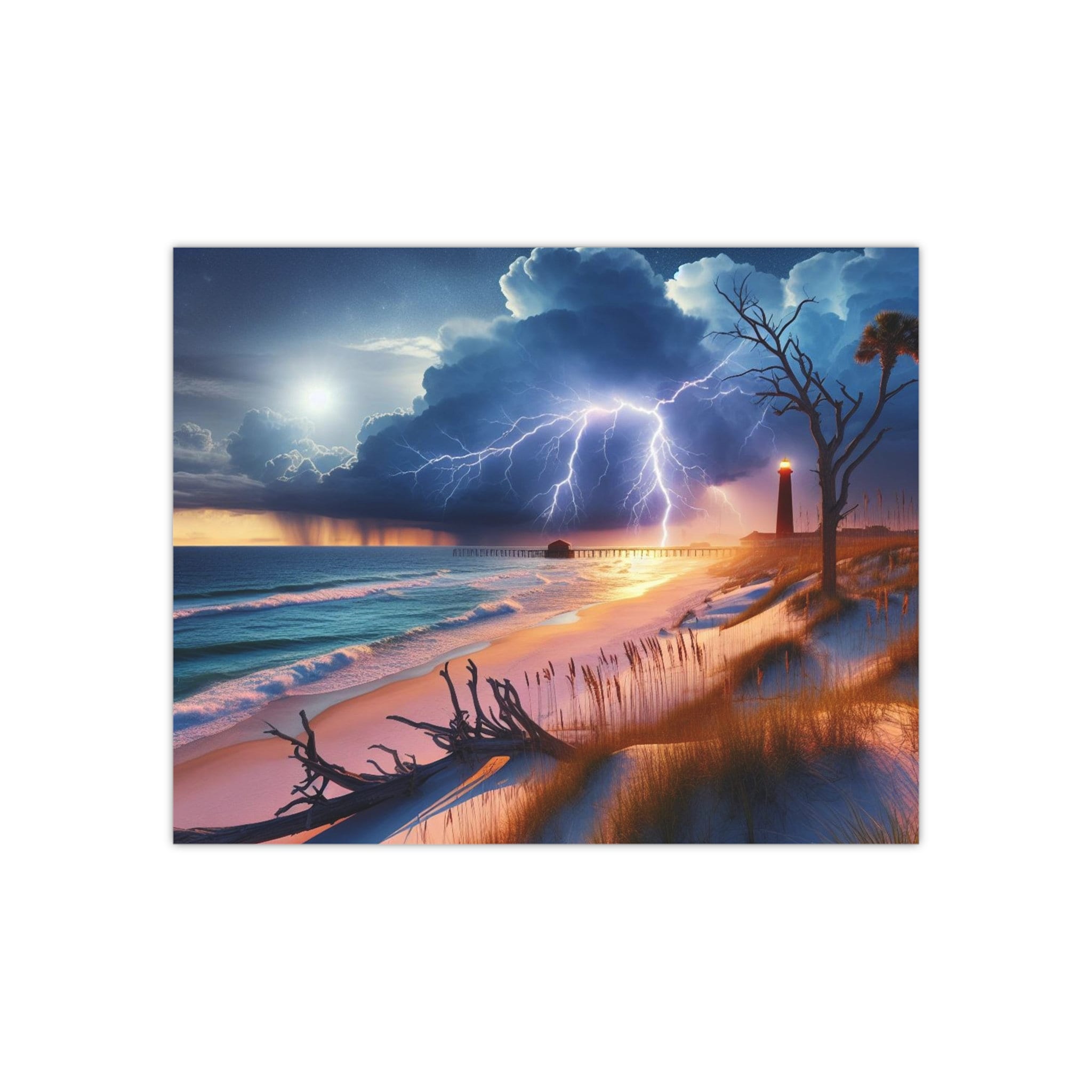 Extreme Stormy Weather Poster: Print No. 34-028 Features a Coastal ...