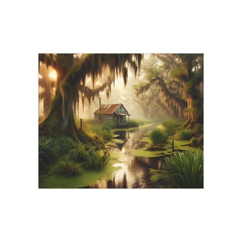 Poster Louisiana Art No. 9-0128, Louisiana Bayou Country, Inner Coastal ...