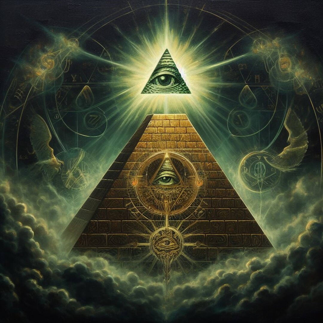 All seeing Eye In A Pyramid Poster Art Print No 1 186 All Seeing Eye