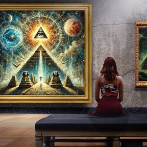 1-222 | All Seeing Eye Art | Mystical Pyramid Art, the Eye of ...