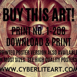 Printable All-seeing Eye Digital Art Print No. 1-208, Captivating All Seeing Eye, Esoteric ...