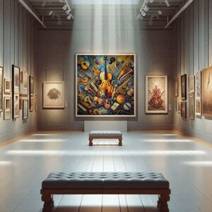 Printable Abstract Musical Ensemble Art Print No. 1-219, Vibrant ...