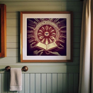 Printable All-seeing Eye Digital Art Print No. 1-208, Captivating All Seeing Eye, Esoteric ...