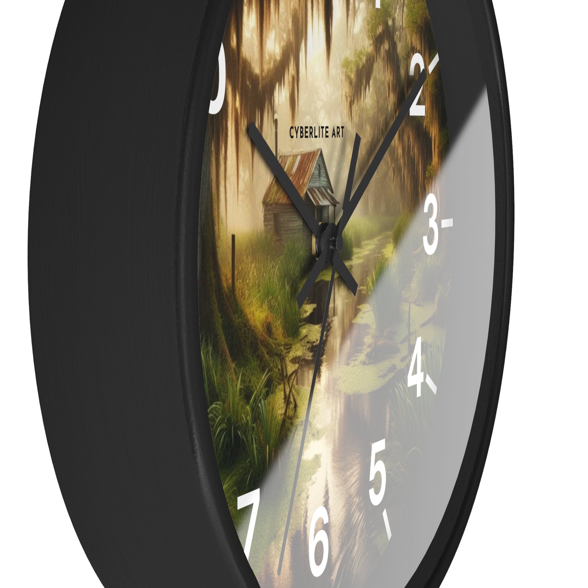 Louisiana Bayou Wall Clock Features Louisiana Art No. 9-0128, Louisiana ...