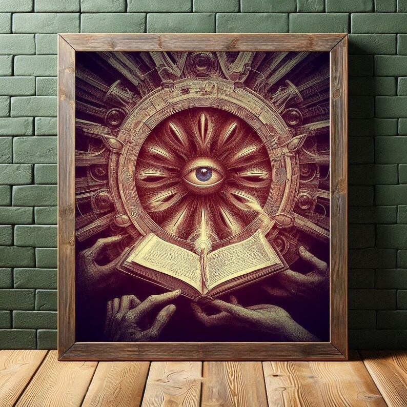 Printable All-seeing Eye Digital Art Print No. 1-208, Captivating All Seeing Eye, Esoteric ...