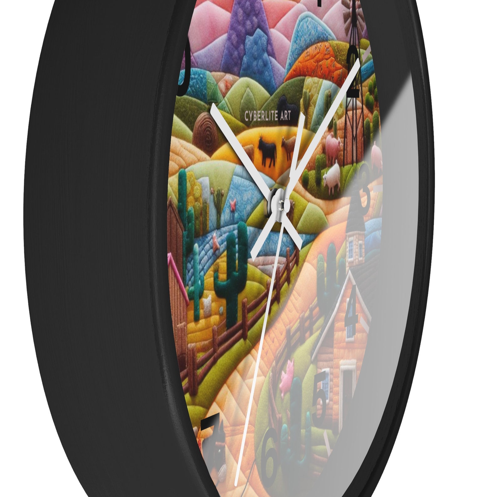 Colorfully Customized Wall Clock Personalize the Hands and Base Colors ...