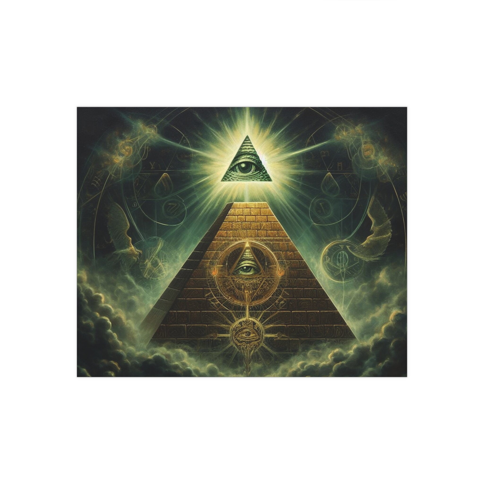 Allsehendes Auge in der Pyramide Poster Art Print No. 1-186 ...