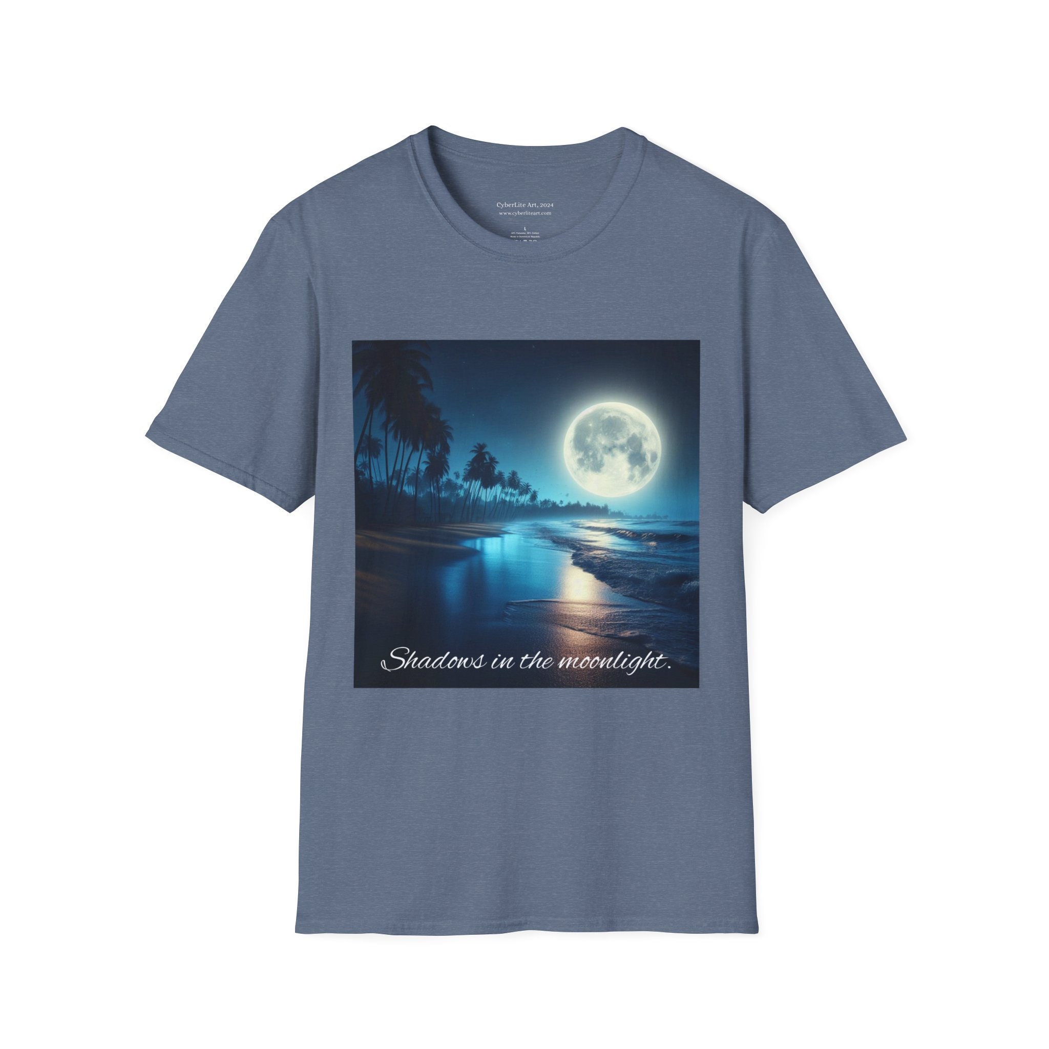 Shadows in the Moonlight T-shirt: Print No. 4-047 Features a Coastal ...