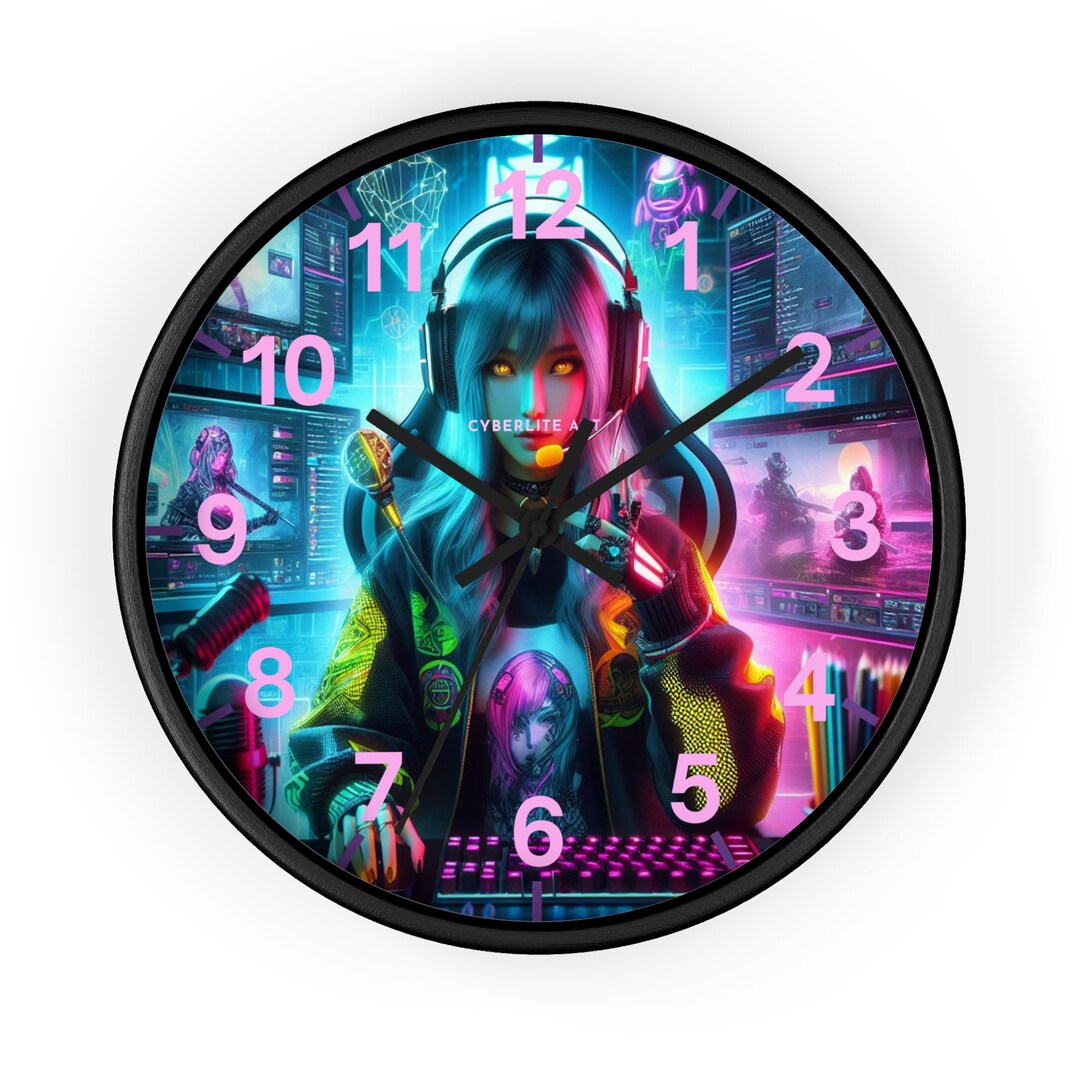 Colorfully Customized Wall Clock Personalize the Hands and Base Colors ...