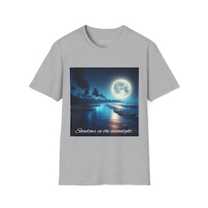 Shadows in the Moonlight T-shirt: Print No. 4-047 - Features a Coastal ...