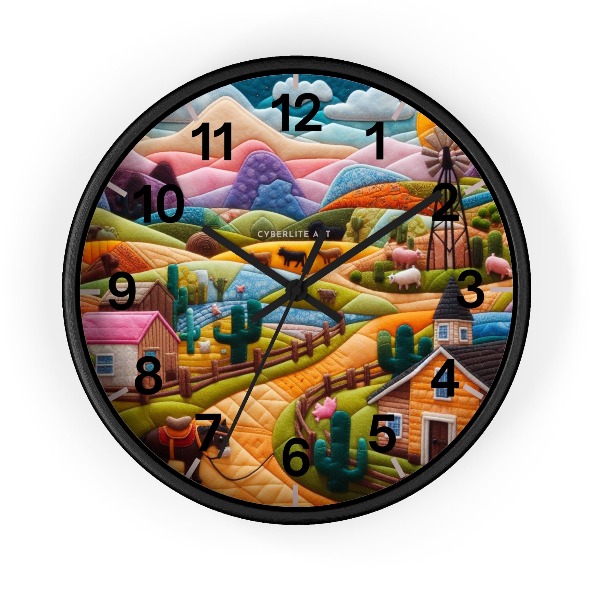 Colorfully Customized Wall Clock Personalize the Hands and Base Colors ...