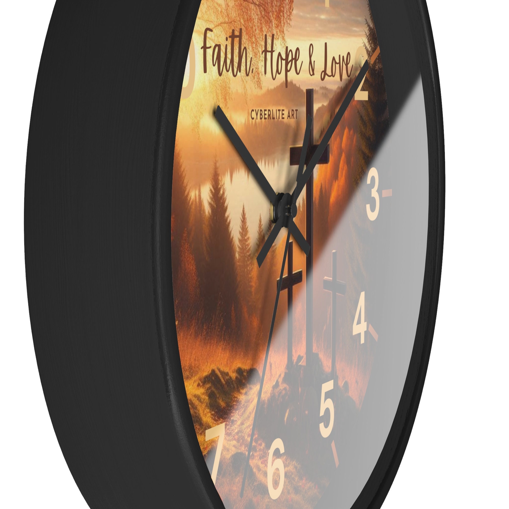 Faith, Hope & Love Wall Clock Print No. 9-113, Autumn Foliage Clock ...